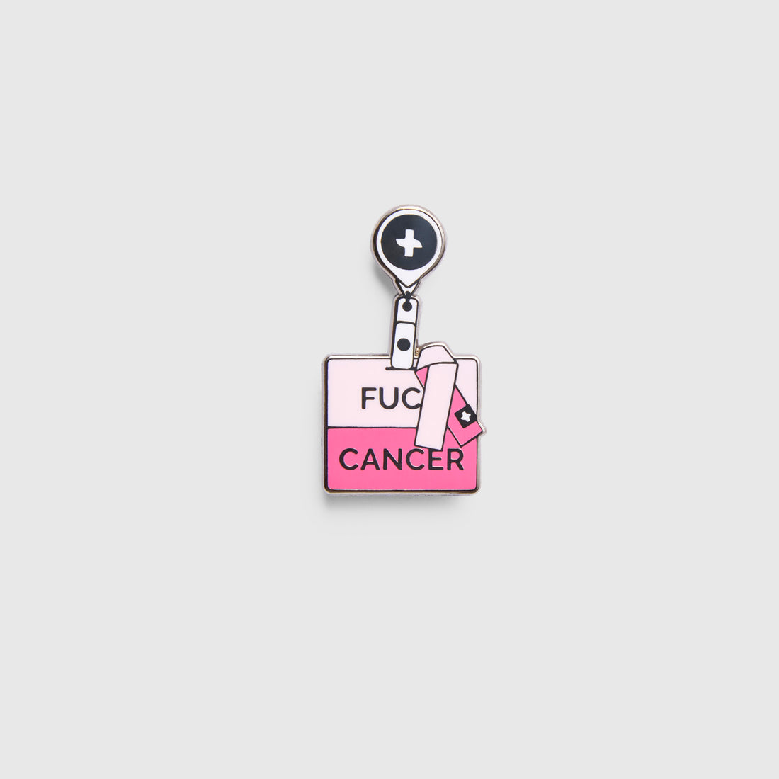 FIGS | V Coterie F Cancer Enamel Pin - F'ing Rosa