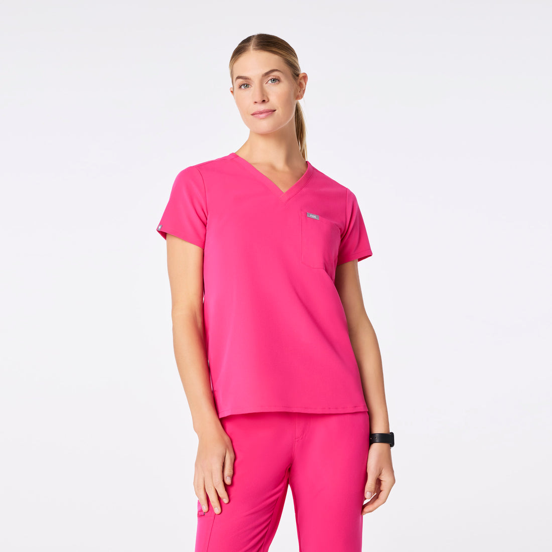 Women's Shocking Pink Scrubs · FIGS