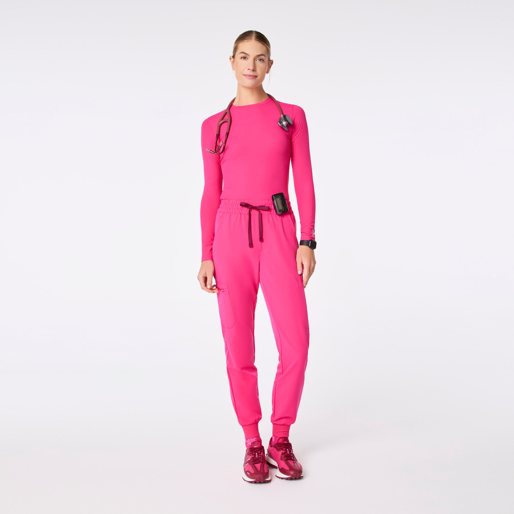Women's Shocking Pink Scrubs · FIGS