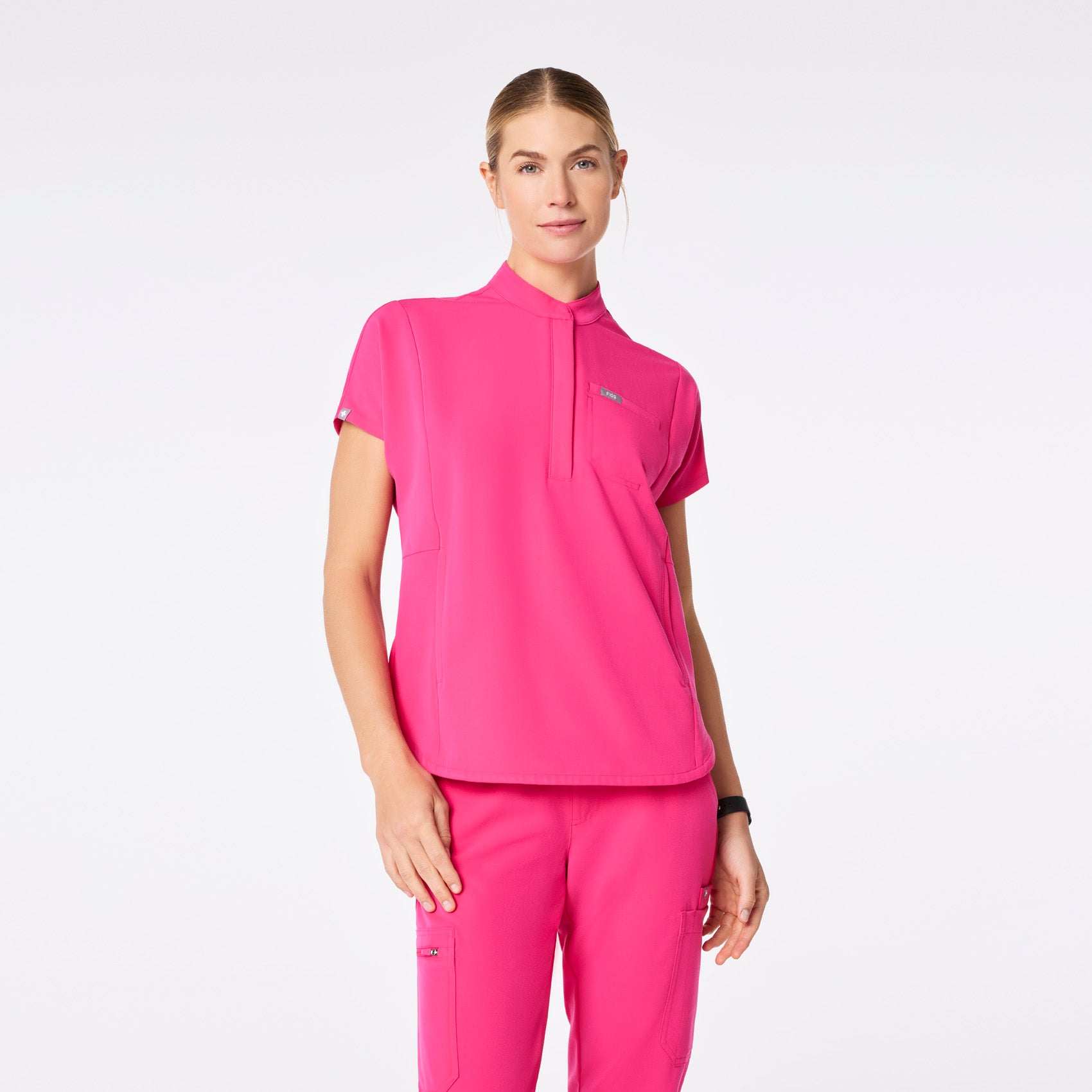 Women's Shocking Pink Scrubs · FIGS