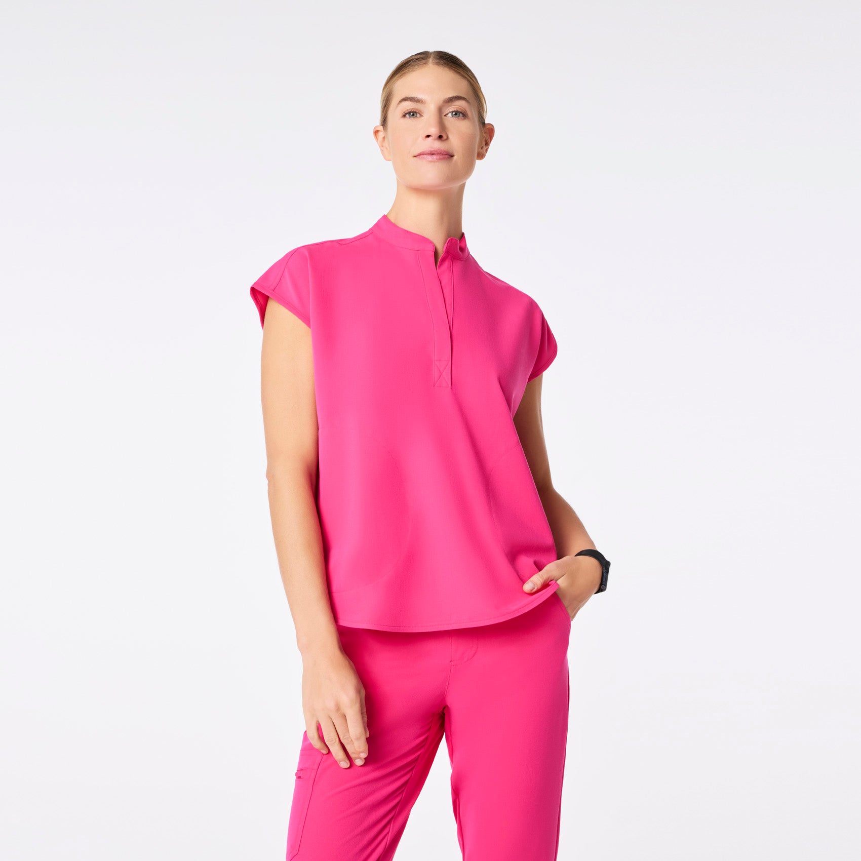 Women's Shocking Pink Scrubs · FIGS