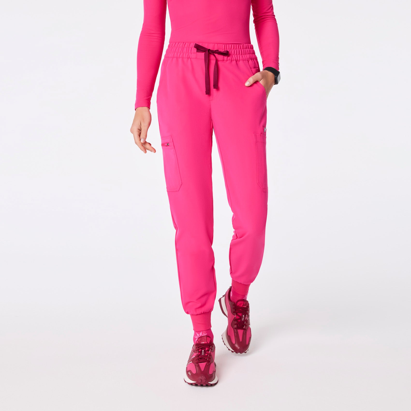 Women's Shocking Pink Scrubs · FIGS