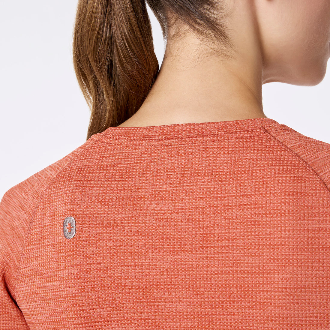 Women’s Waffle Longsleeve Underscrub - Space Dye/Spiced Cider · FIGS