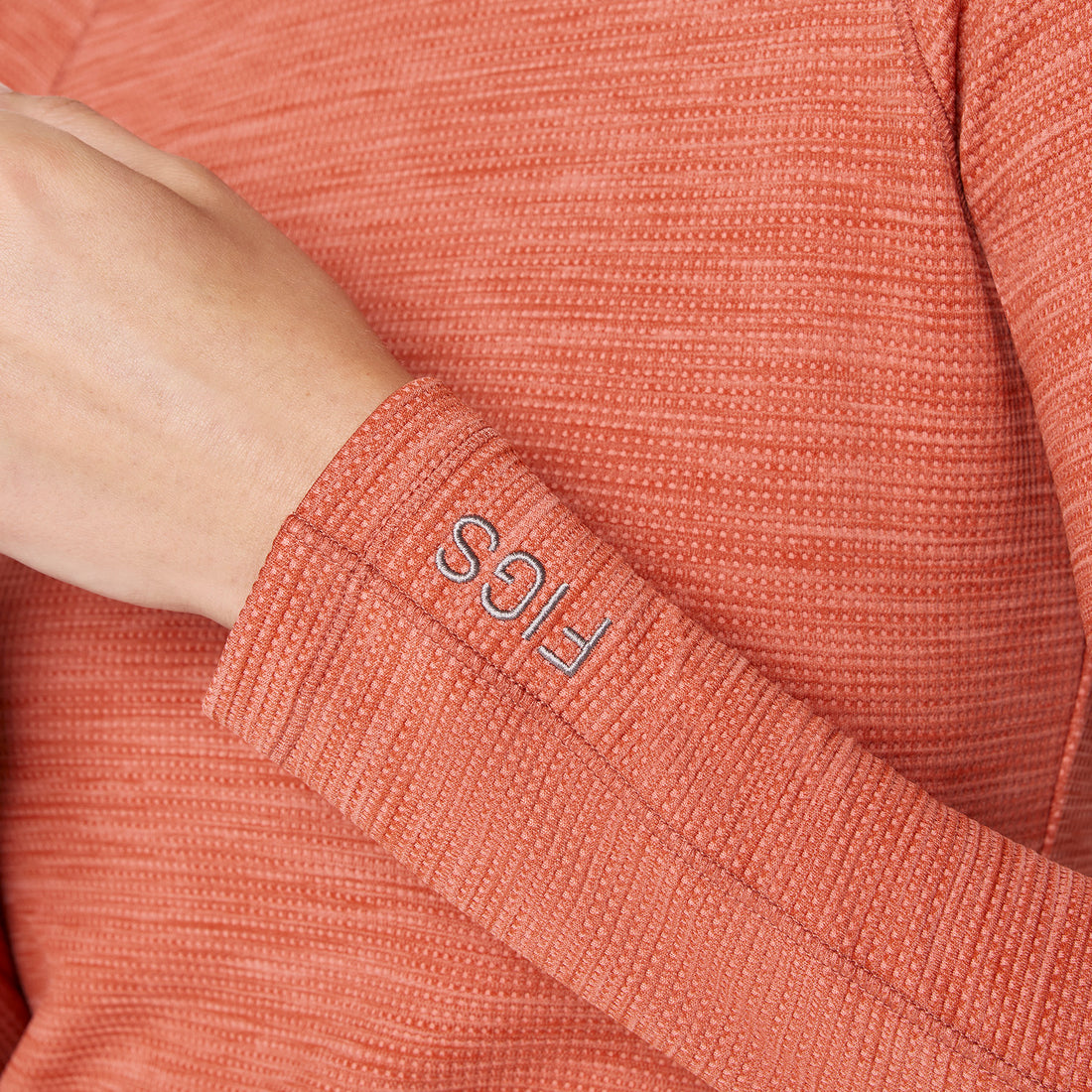 Women’s Waffle Longsleeve Underscrub - Space Dye/Spiced Cider · FIGS