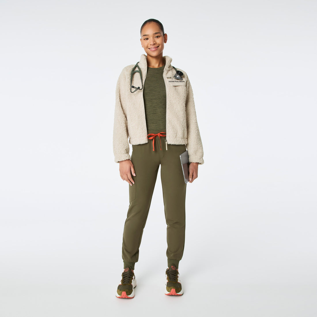 Women’s On-Shift High Pile Fleece Jacket™ - Bone · FIGS