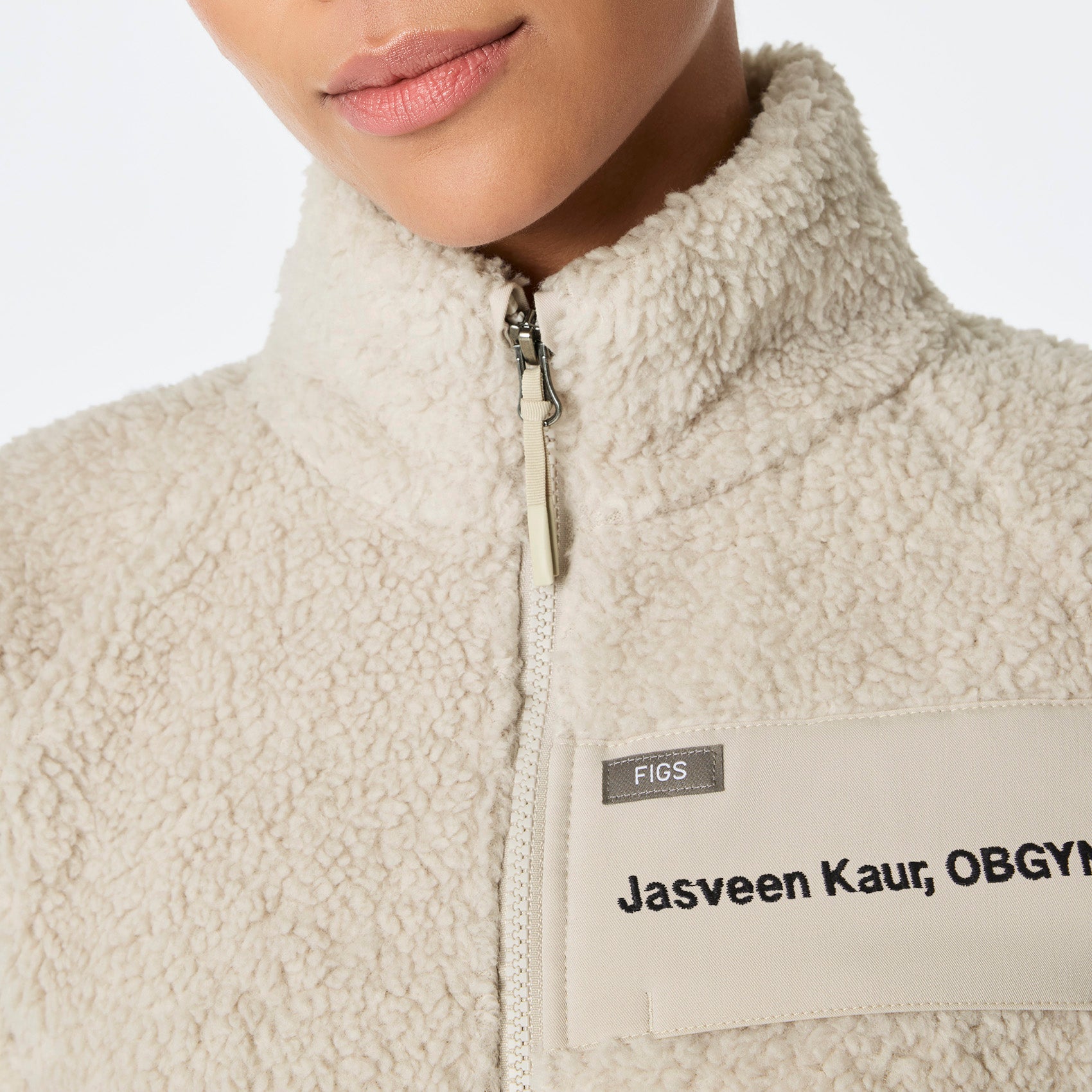 Women’s On-Shift High Pile Fleece Jacket™ - Bone · FIGS