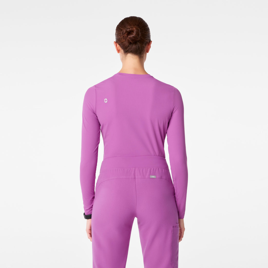 Women's Ribbed Longsleeve Underscrub - Ultraberry · FIGS