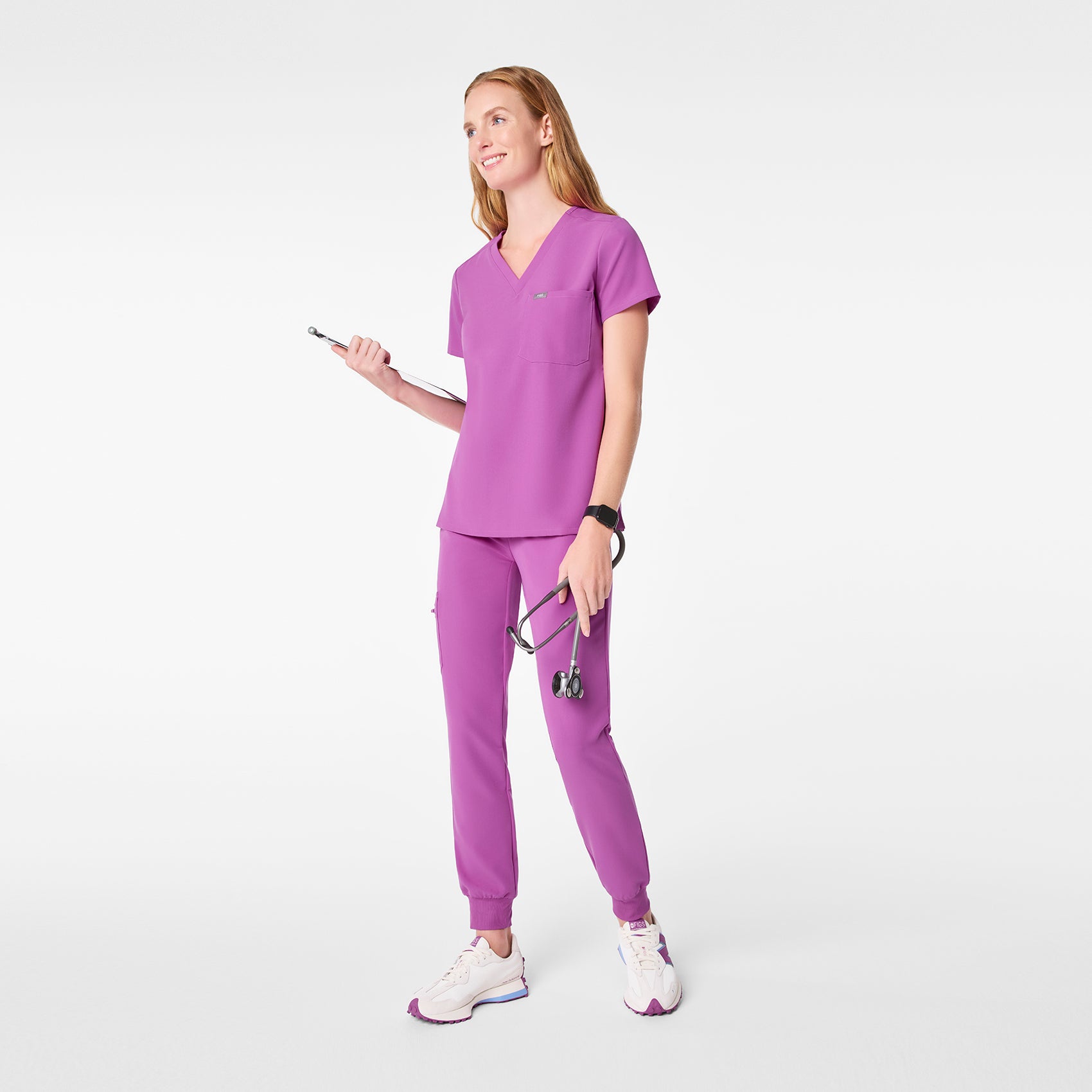 Women's Catarina One-Pocket Scrub Top™ - Ultraberry · FIGS