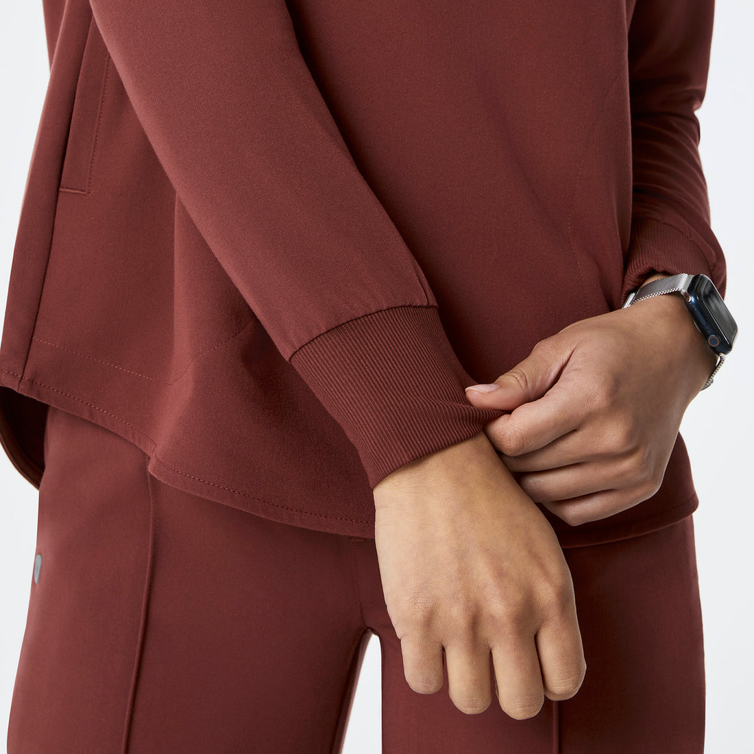 Women’s Rafaela™ Longsleeve Scrub Top - Walnut · FIGS