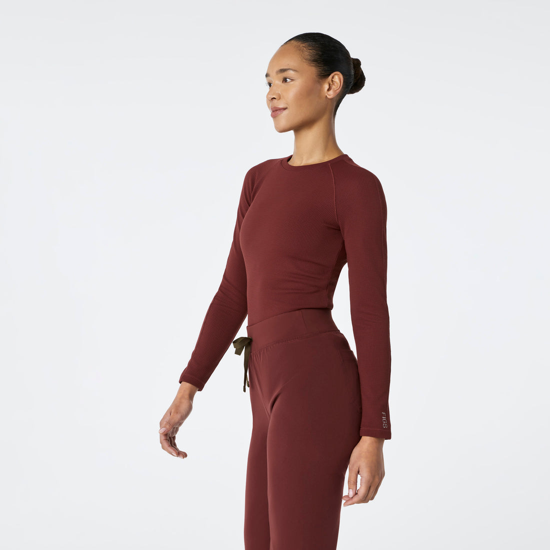 Women’s Waffle Longsleeve Underscrub - Walnut · FIGS