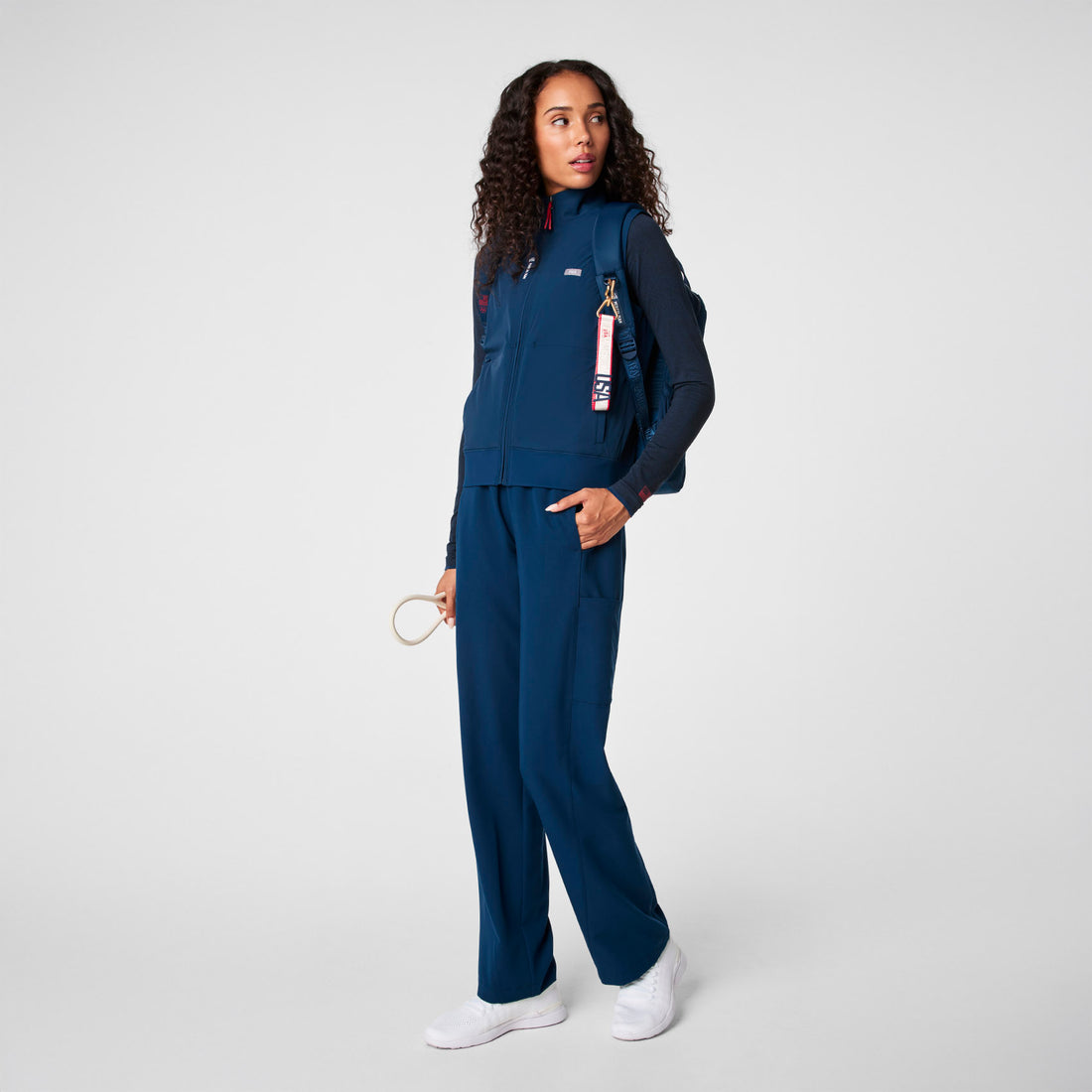 Unisex FIGS x Team USA Star Keychain - Blanco apagado