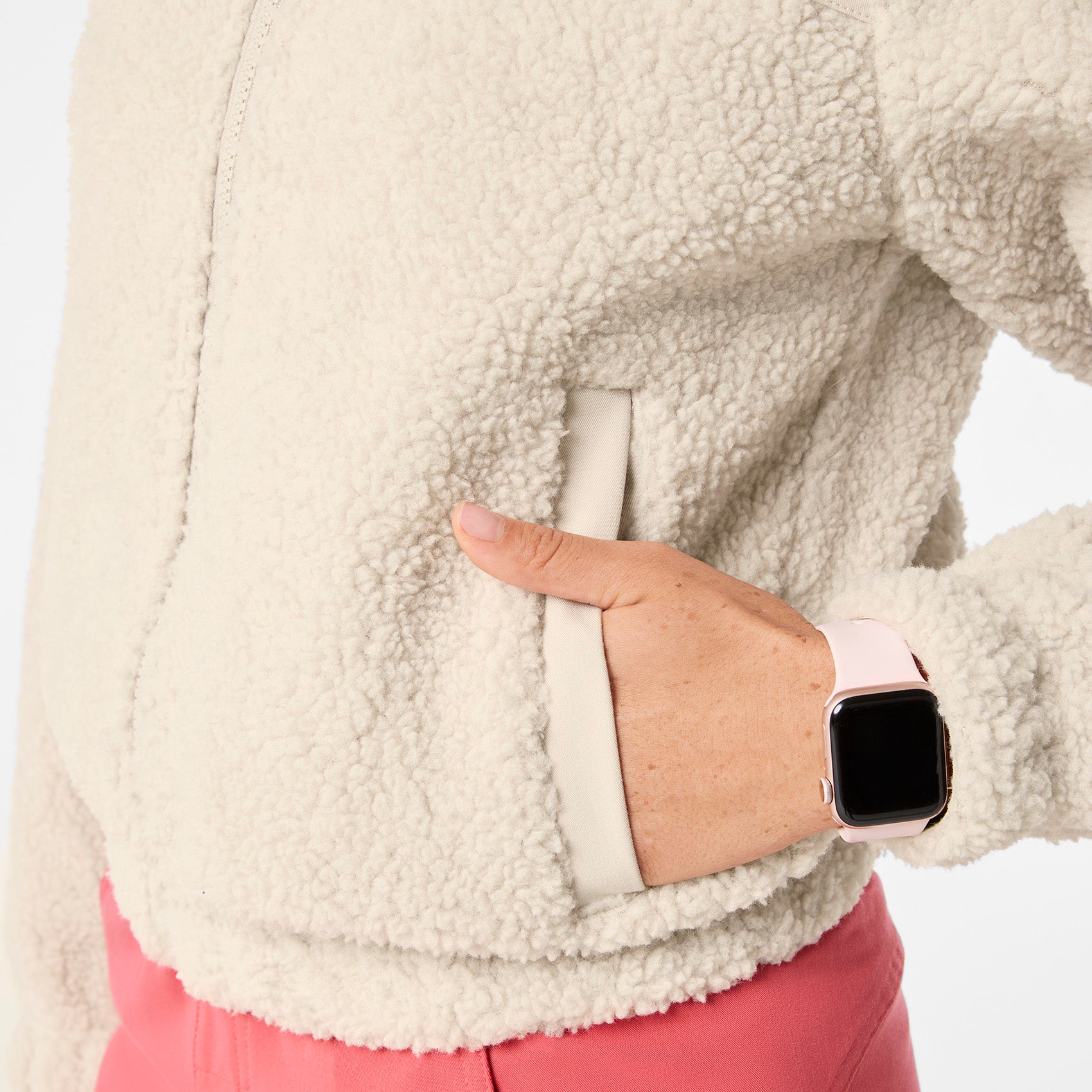 Women’s On-Shift High Pile Fleece Jacket™ - Bone · FIGS