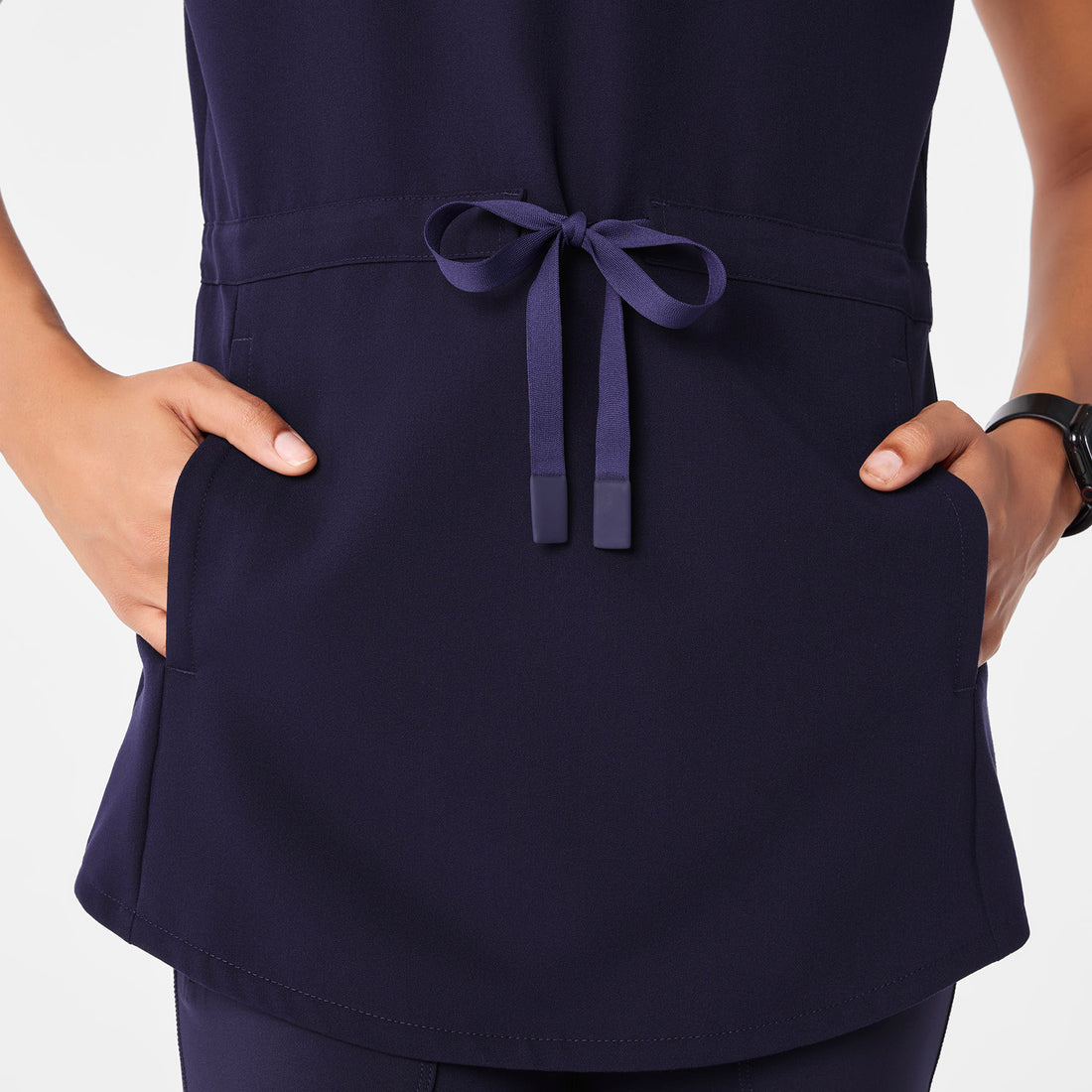 Women’s Soria Henley Tunic Scrub Top - Navy · FIGS