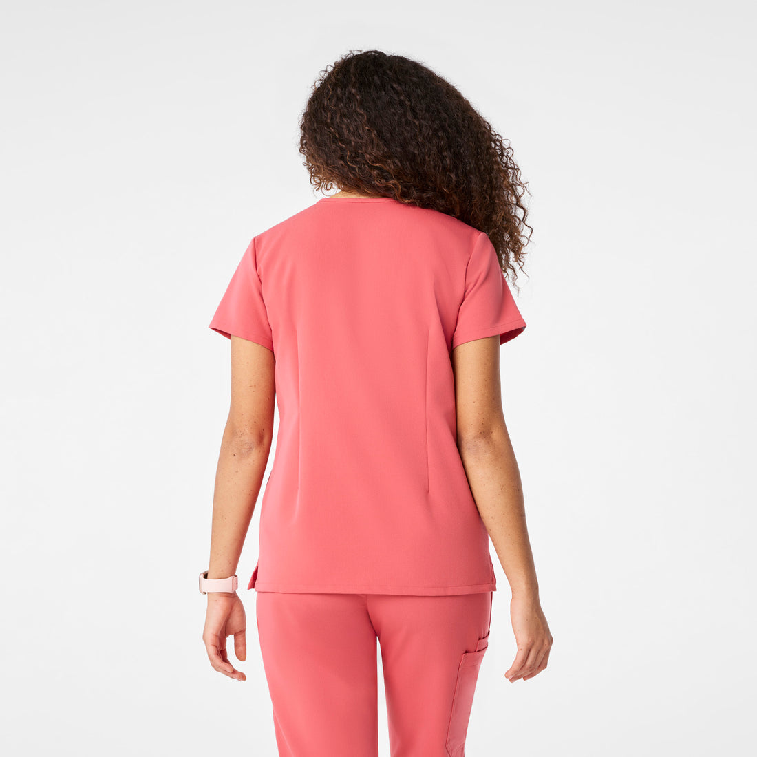 Women's Casma Three-Pocket Scrub Top™ - Pulmonary Pink · FIGS