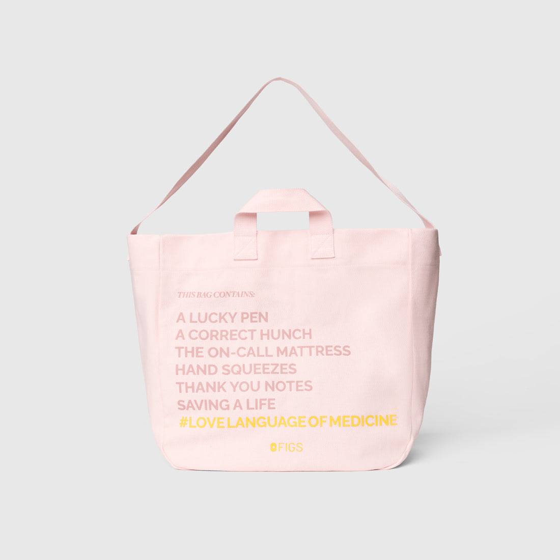 Unisex Valentine’s Day Graphic Tote - Light Pulmonary Pink · FIGS