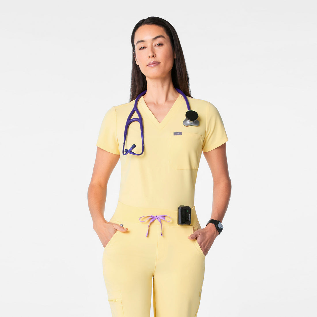 Women's Butter Yellow Scrubs · FIGS
