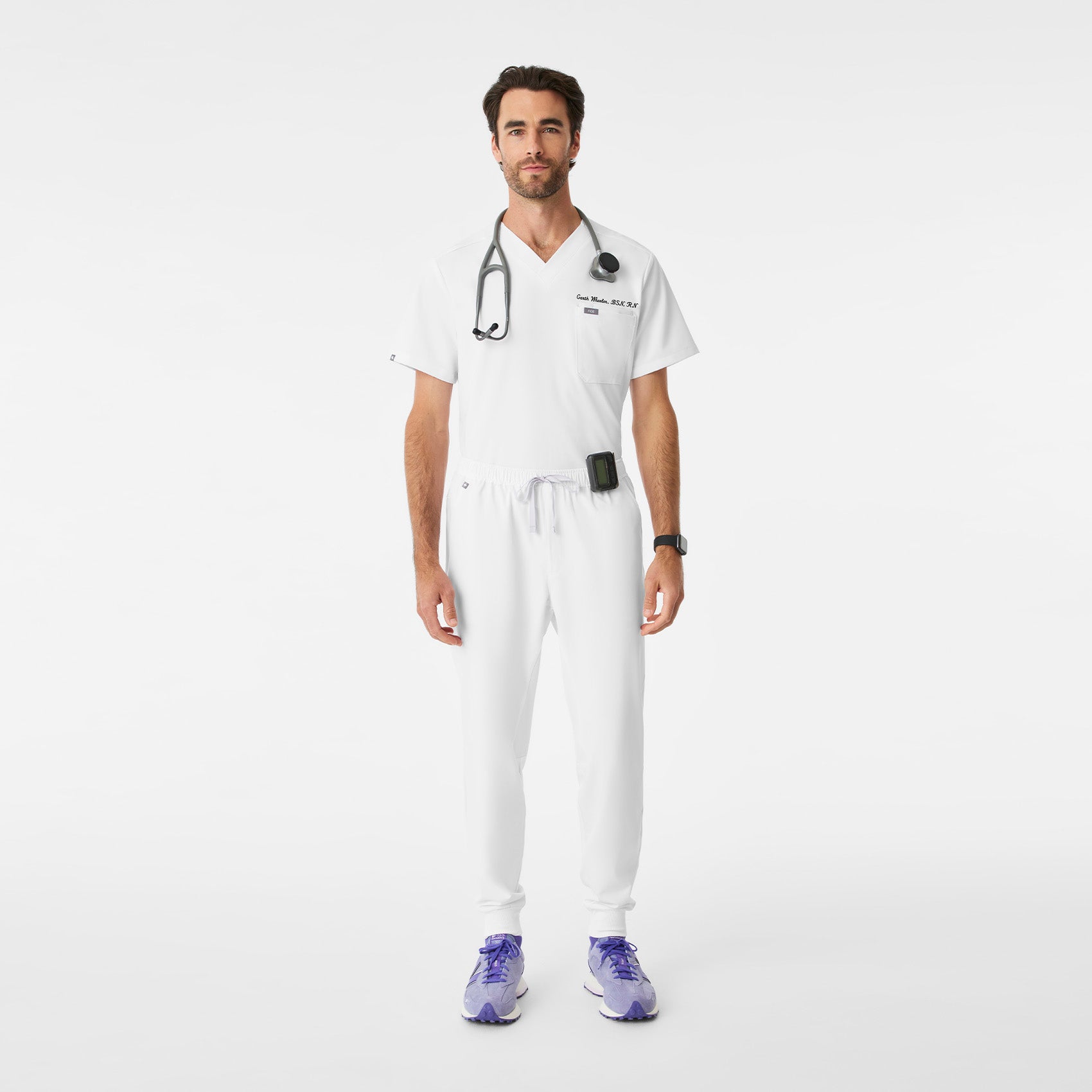 Men's Tansen Casual Scrub Trouser™ - Optic White · FIGS