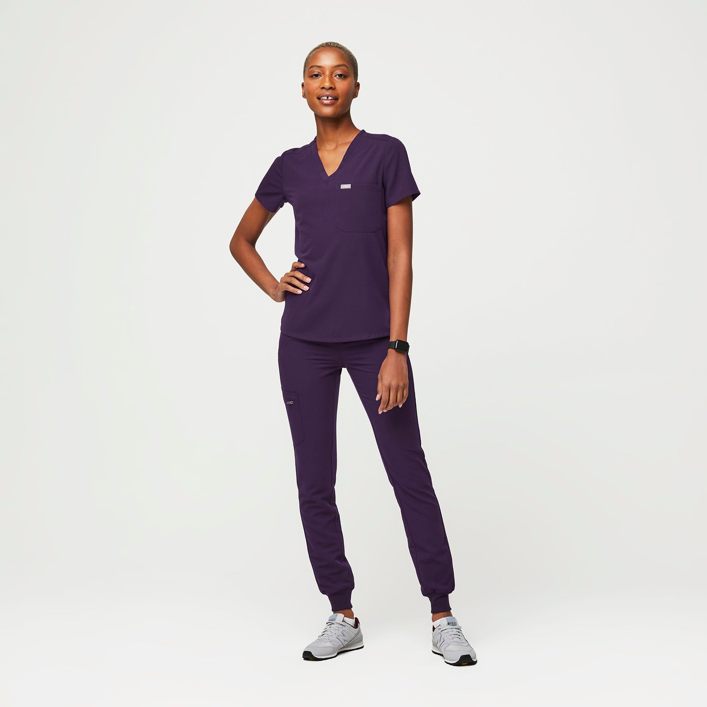 Women's Catarina One-Pocket Scrub Top™ - Purple Jam · FIGS