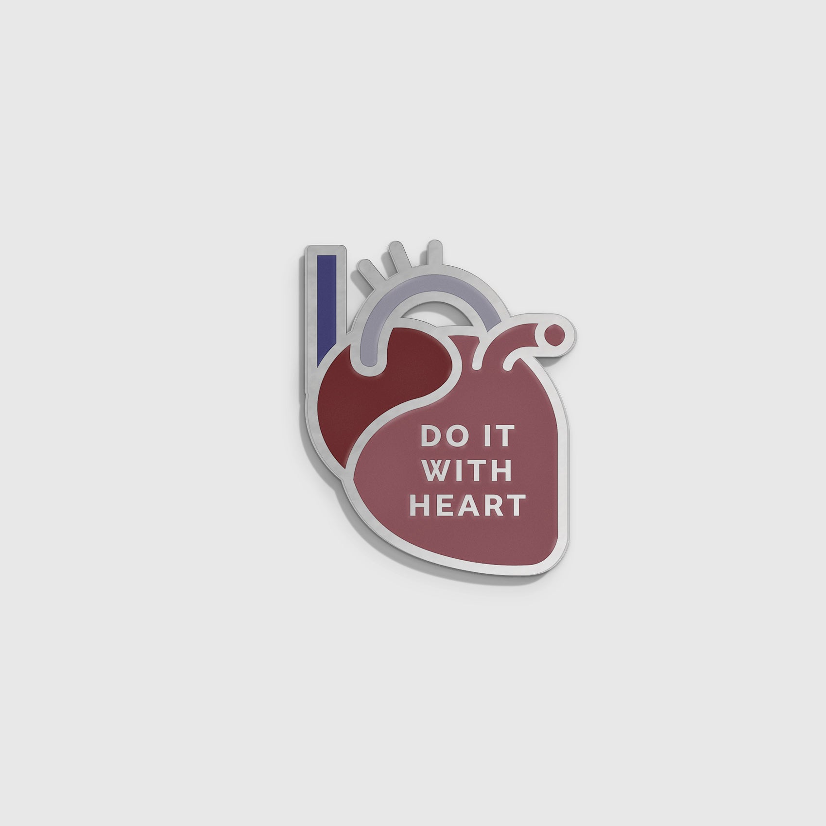 FIGS | V Coterie Do it with Heart Enamel Pin - Malva