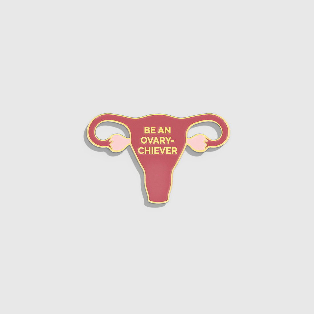 FIGS | V Coterie Ovary-chiever Enamel Pin - Pulmonary Pink