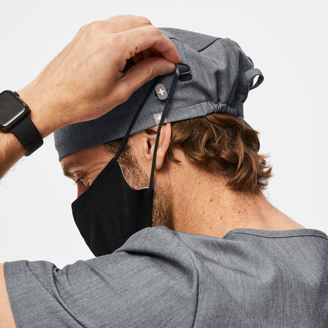 Modern Classic Scrub Cap with Buttonholes - Graphite · FIGS