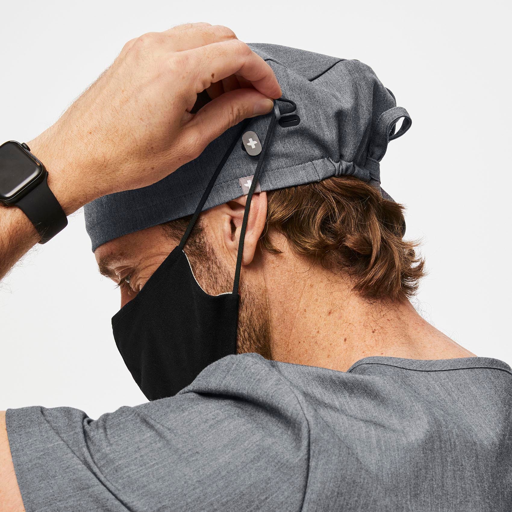 Modern Classic Scrub Cap with Buttonholes - Graphite · FIGS