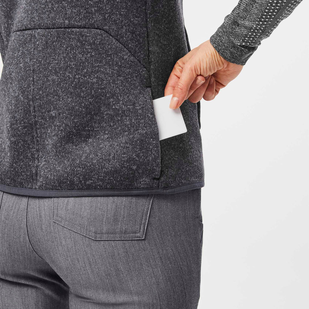Women’s On-Shift Sweater Knit Vest™ - Heather Dark Charcoal · FIGS