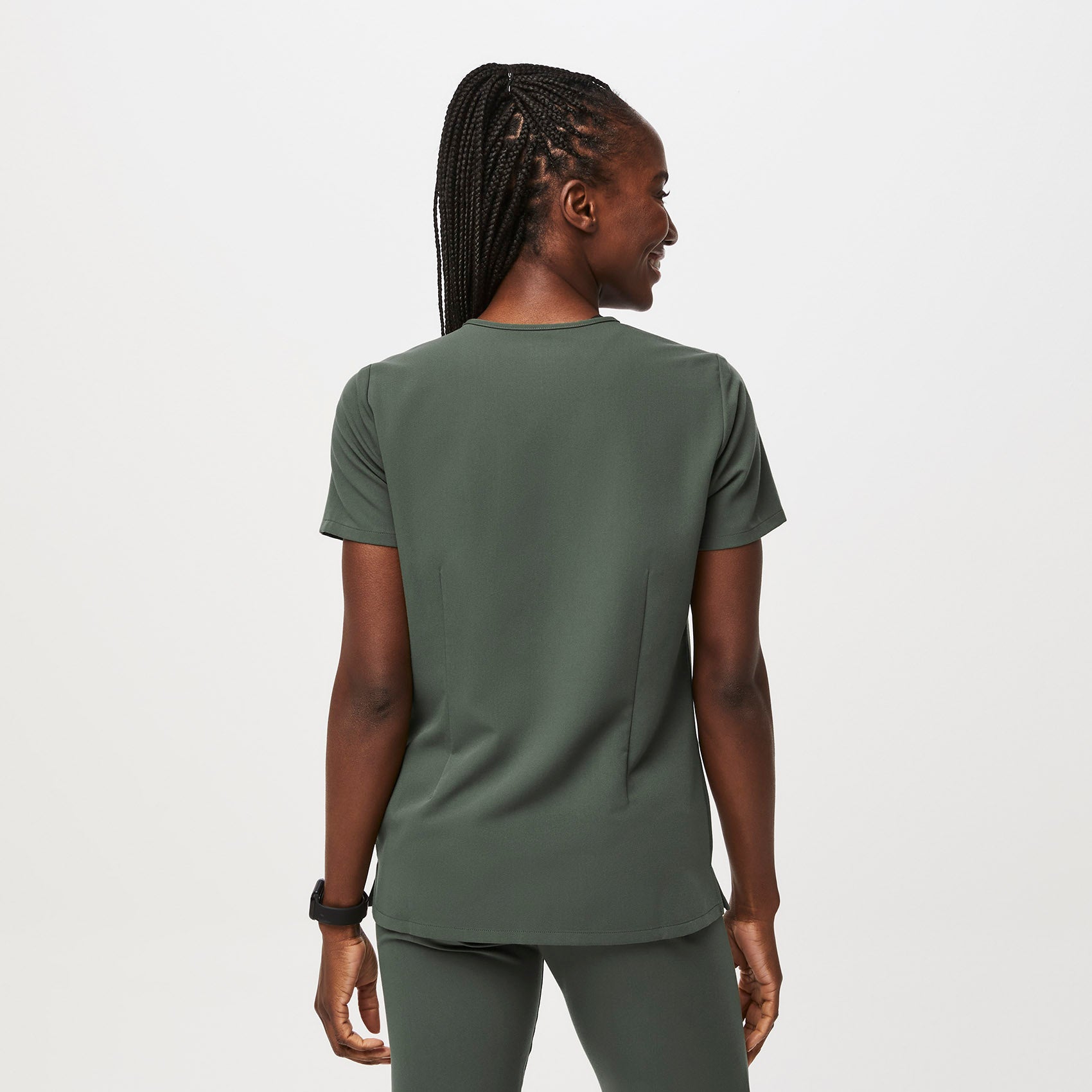Women's Casma Three-Pocket Scrub Top™ - Moss · FIGS