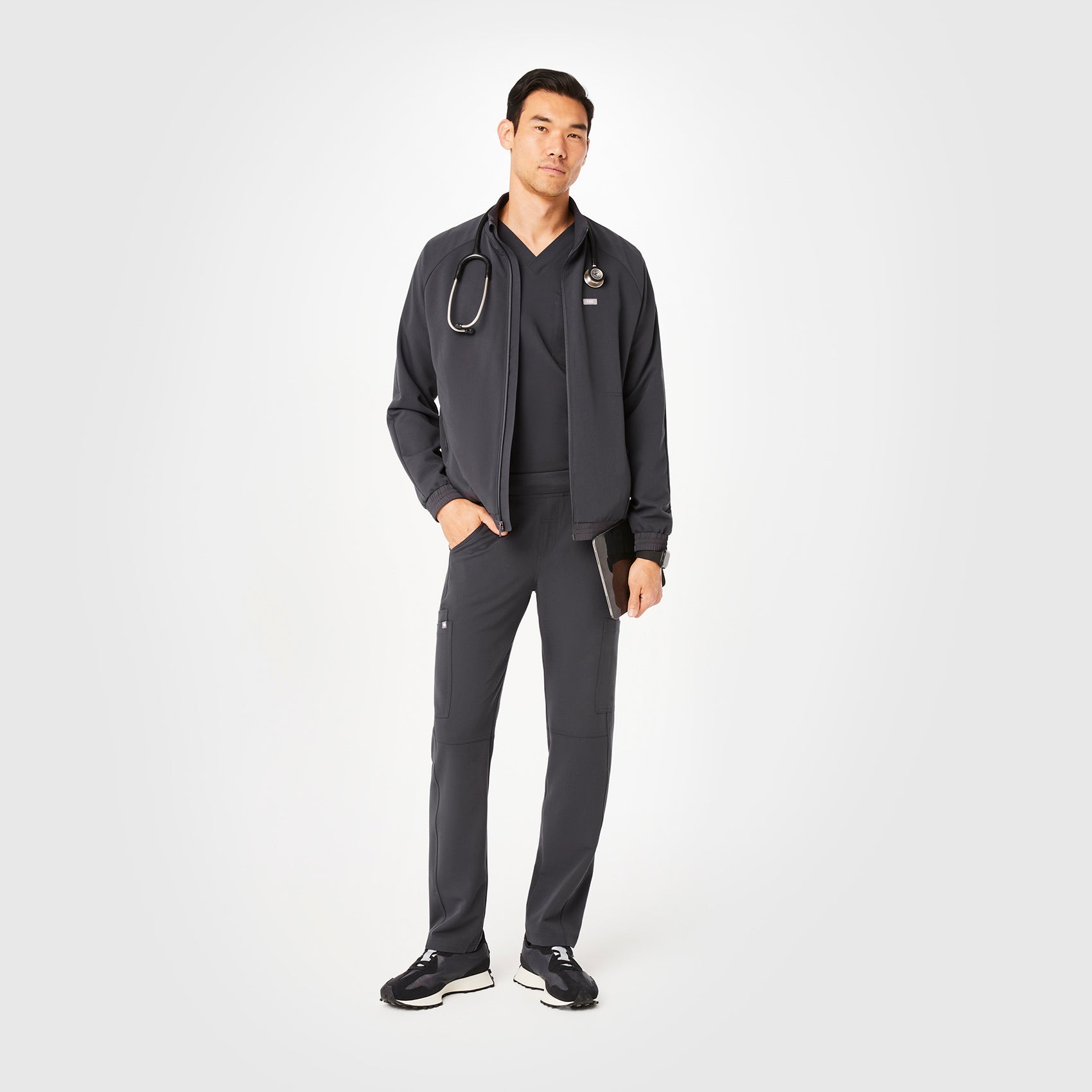 Men’s Cobaki Performance Scrub Jacket - Charcoal · FIGS