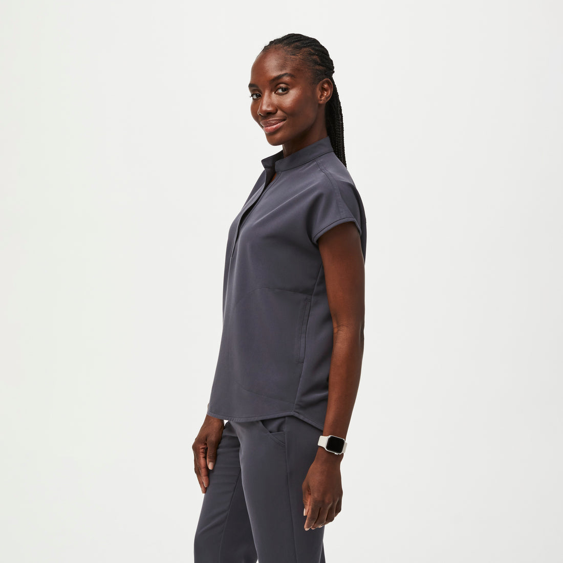 Women's Rafaela Oversized Scrub Top™ - Charcoal · FIGS