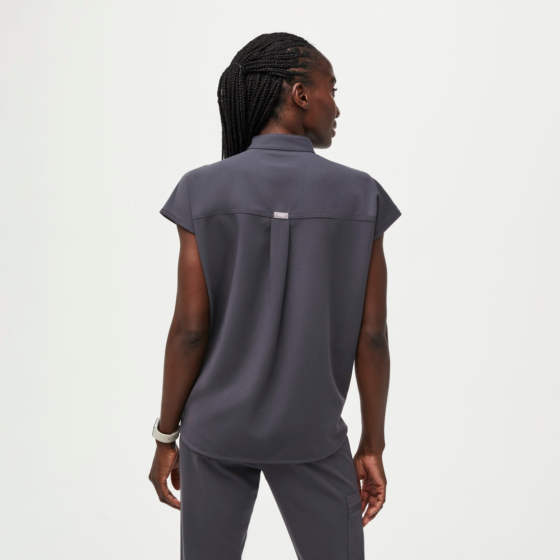 Women's Rafaela Oversized Scrub Top™ - Charcoal · FIGS