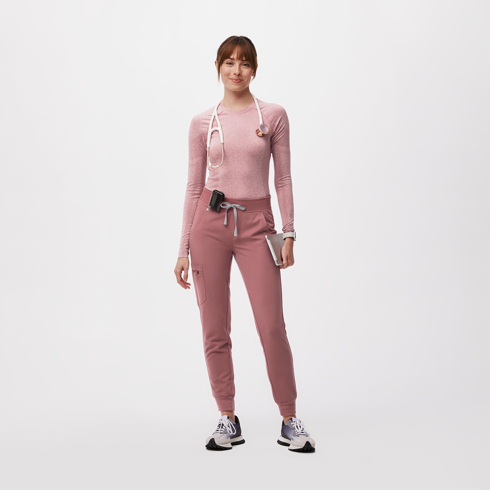 Women's Salta Seamless Longsleeve Underscrub - Mauve · FIGS