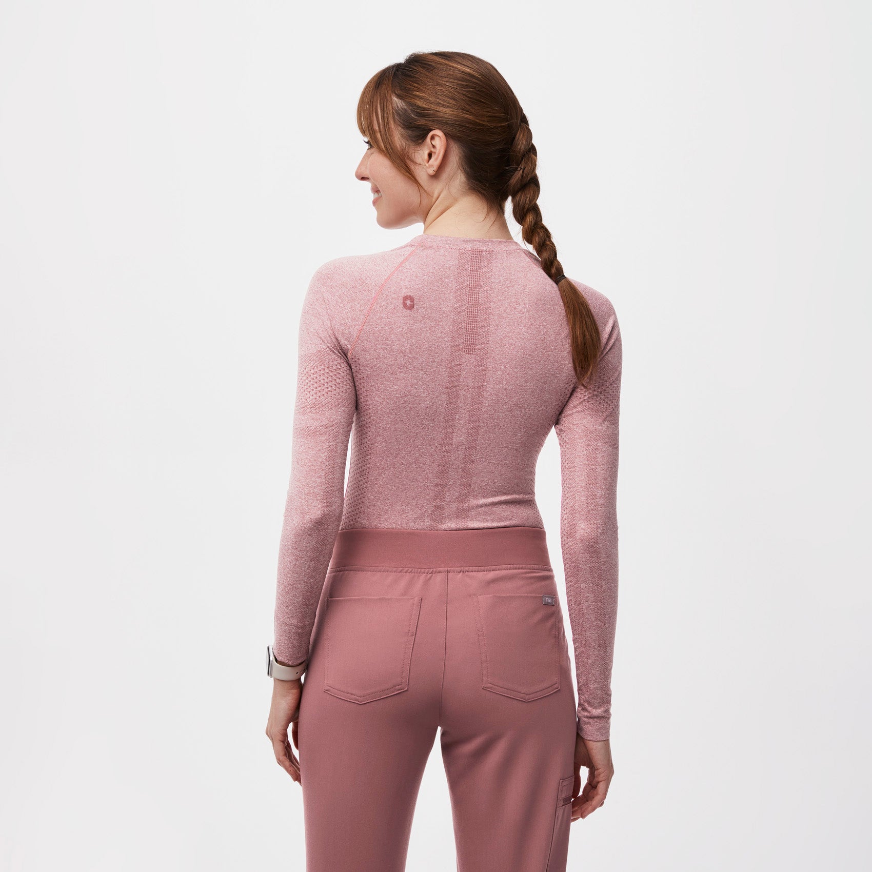 Women's Salta Seamless Longsleeve Underscrub - Mauve · FIGS