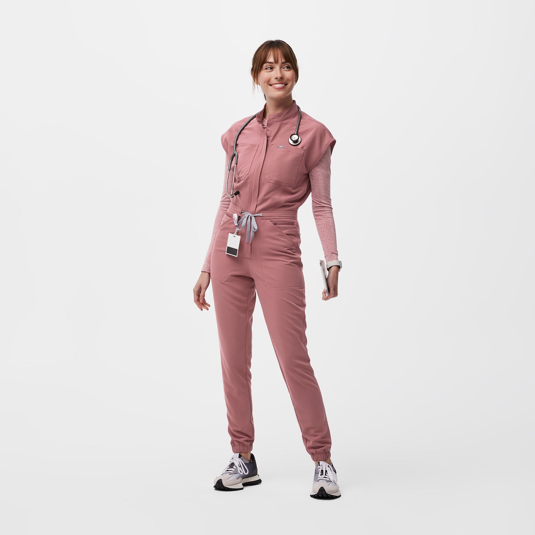 Women’s Rafaela Cargo ScrubJumpsuit™ - Mauve · FIGS