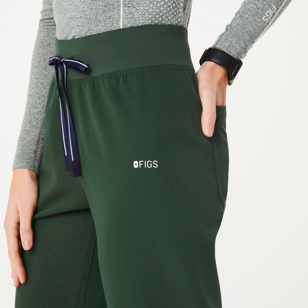 Women’s High Waisted Livingston Scrub Pants™ - British Racing Green · FIGS