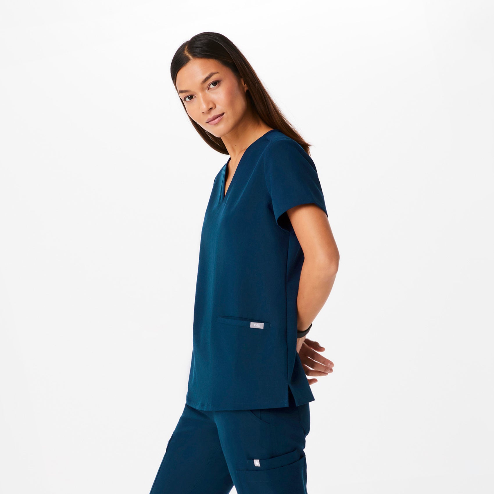 Women's Casma Three-Pocket Scrub Top™ - Deep Reef · FIGS