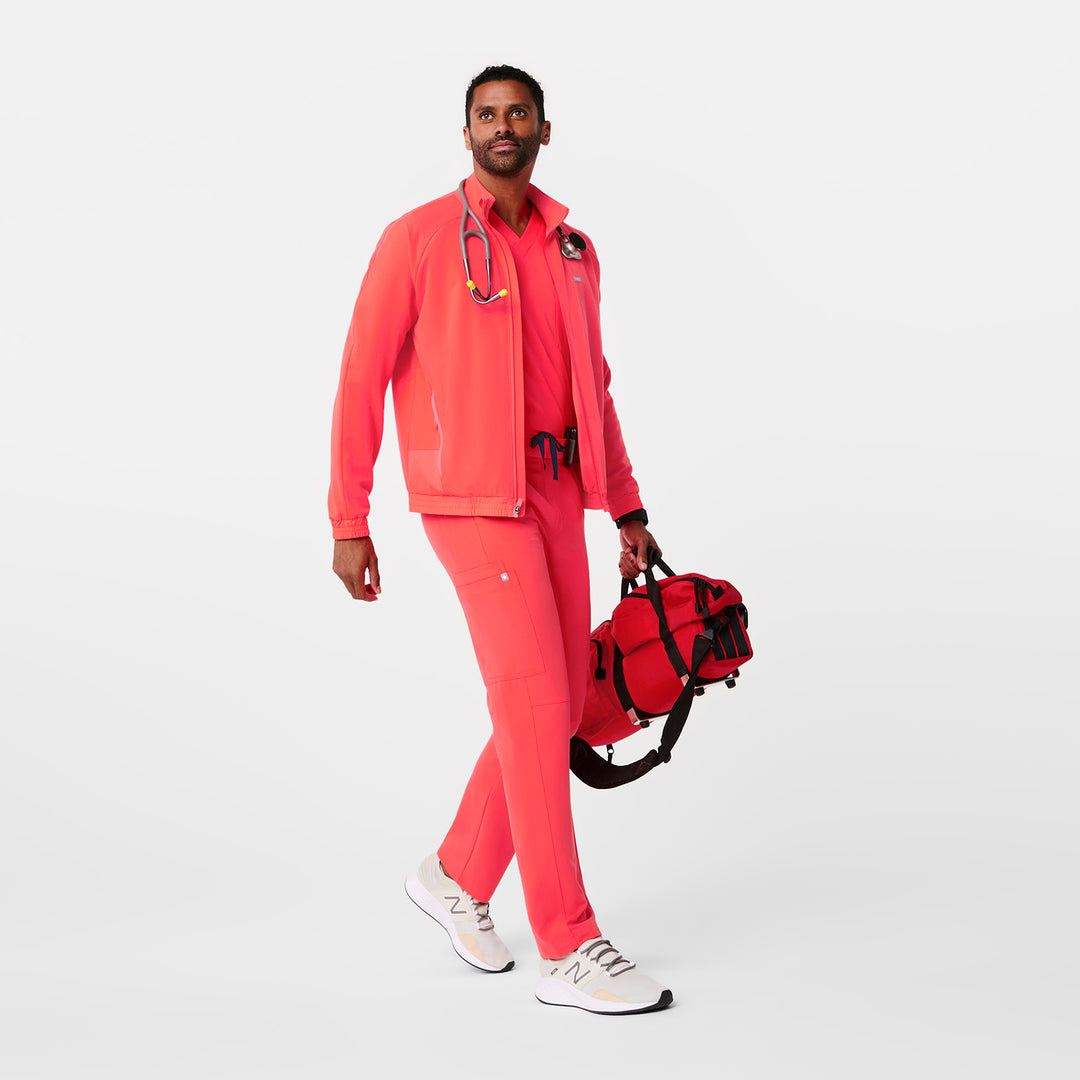 Men's Axim Cargo Scrub Pants™ - Fiery Coral · FIGS