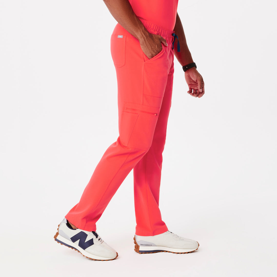 Men's Cairo Cargo Scrub Pants™ - Fiery Coral · FIGS