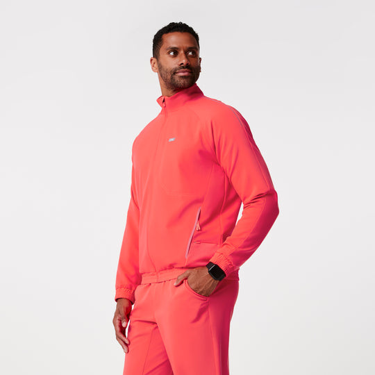Men’s Cobaki Performance Scrub Jacket - Fiery Coral · FIGS