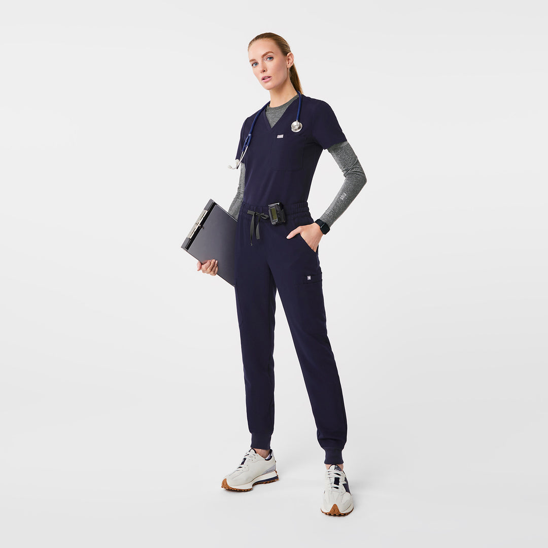 Pantalón deportivo de uniforme médico relajado Uman para mujer - Azul ...