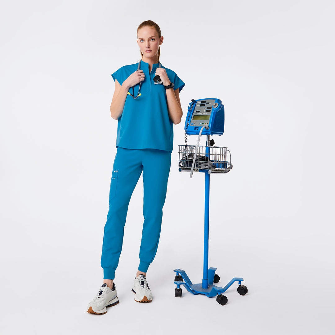 Women's Rafaela Oversized Scrub Top™ - Extreme Blue · FIGS