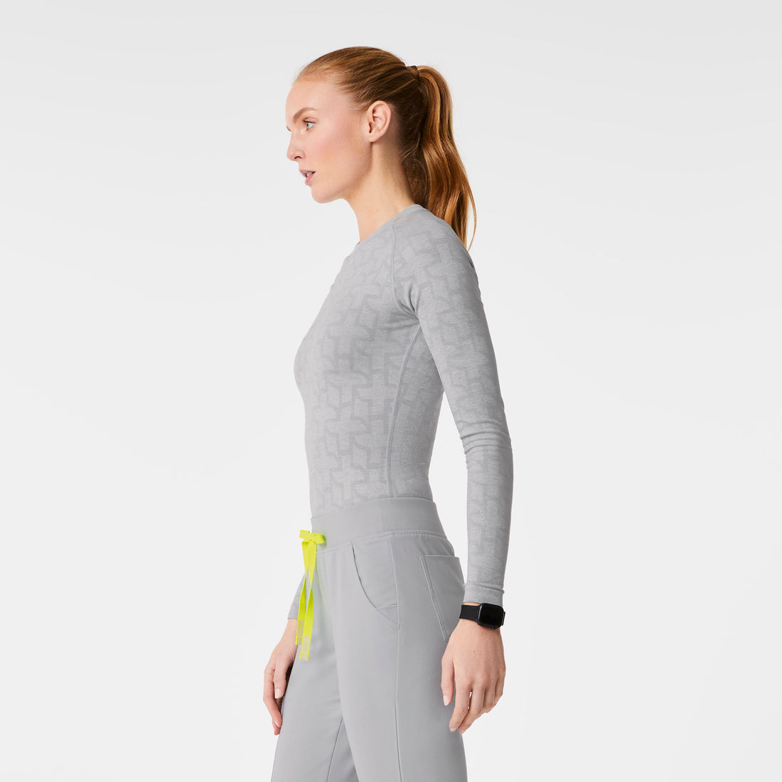 Women’s Salta Logo Seamless Bodysuit - Silver Arrows · FIGS