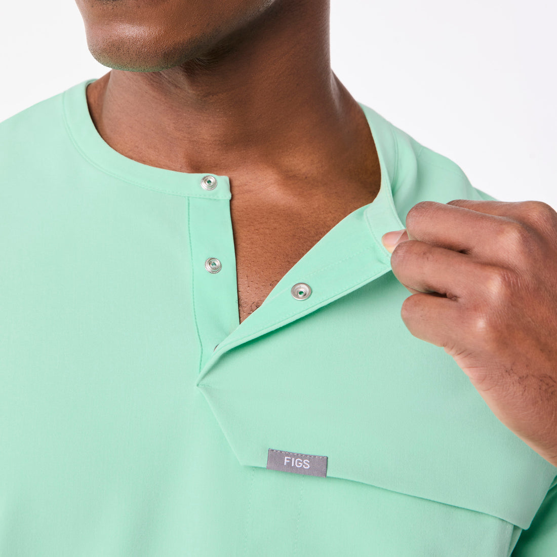 Men's Corfield Henley Scrub Top - Mariner · FIGS