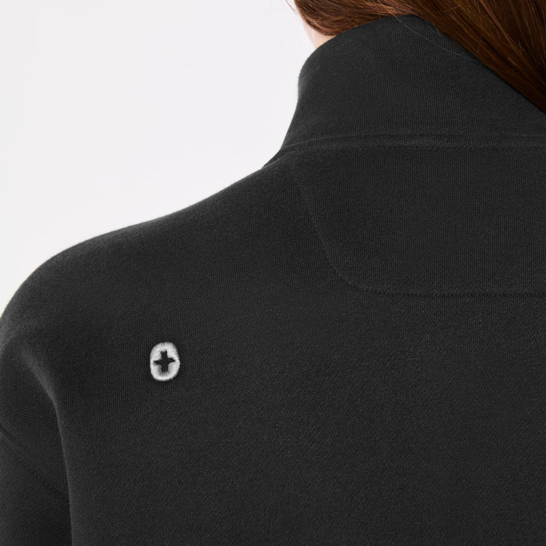 Women’s Off-Shift Awesome Humans ¼ Zip Sweatshirt™ - Black · FIGS