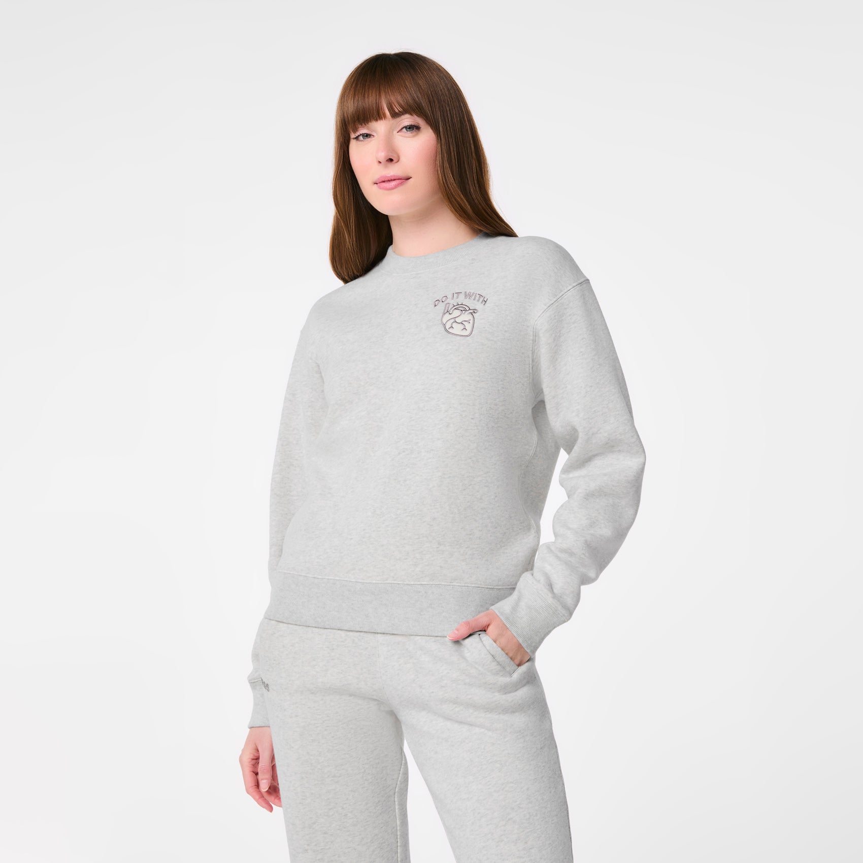 Women’s Off-Shift Do It With Heart Crewneck Sweatshirt™ · FIGS