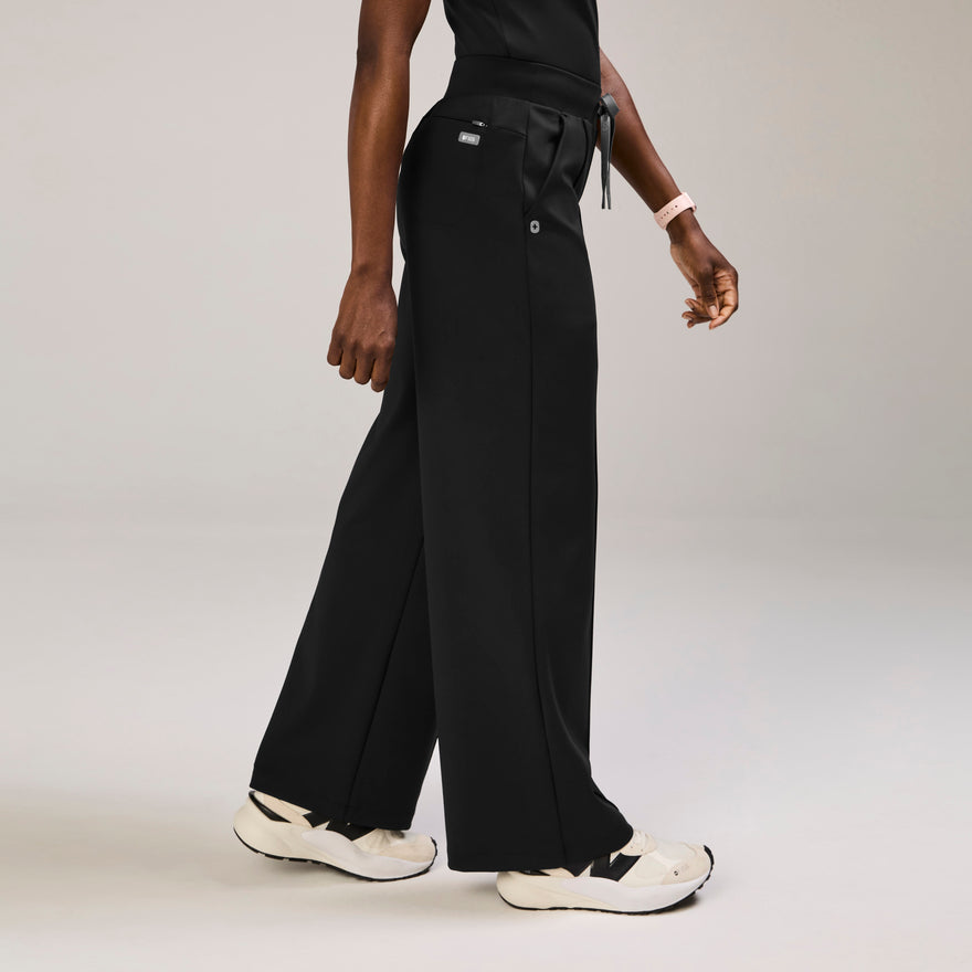 Women’s High Waisted Salina FORMx Wide Leg Scrub Pants™ - Black · FIGS
