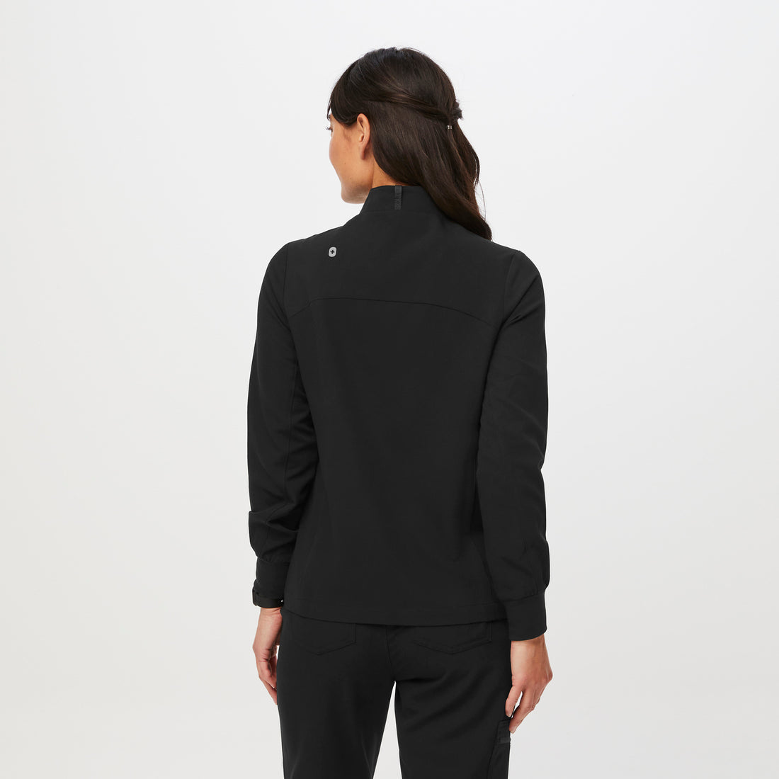 Women's Sebina Scrub Jacket - Black · FIGS