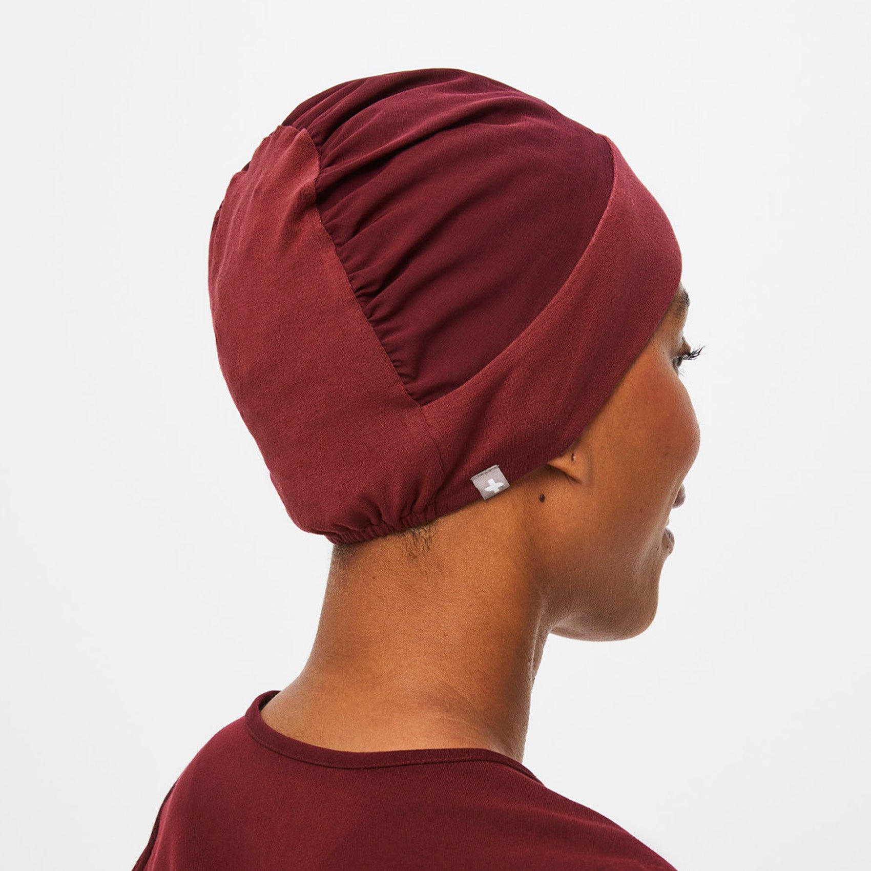 Modern Expandable Scrub Cap - Burgundy · FIGS