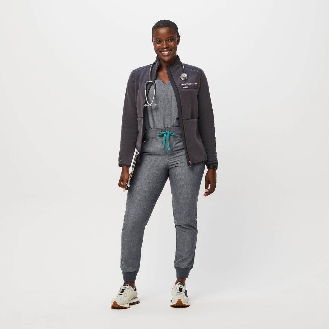 Women's On-Shift Fleece Jacket™ - Deep Charcoal · FIGS
