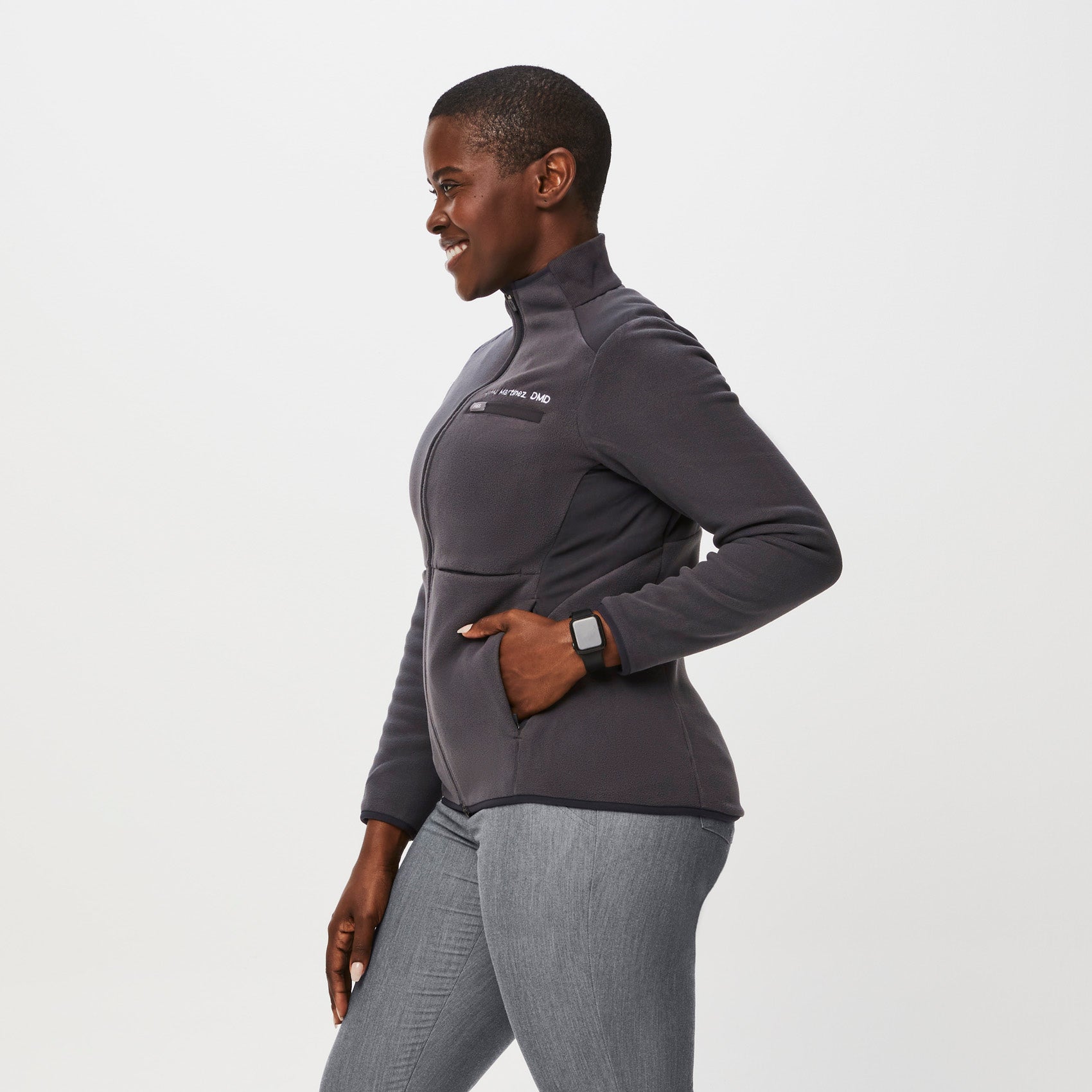 Women's On-Shift Fleece Jacket™ - Deep Charcoal · FIGS